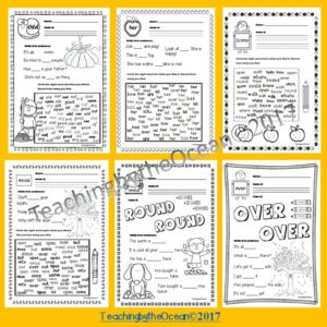 First Grade Sight Words Worksheets - Fall Themed - Made By Teachers