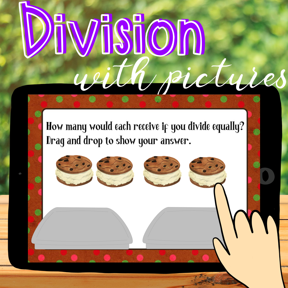 Division Pictures BOOM Cards Distance Learning | Made By Teachers