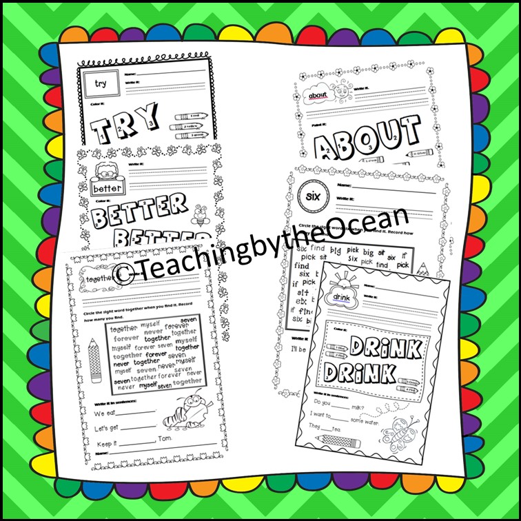 Third Grade Sight Words Worksheets - Spring Themed | Made By Teachers