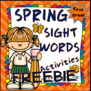 Free First Grade Sight Words Activites Worksheet - Spring Themed - Made ...