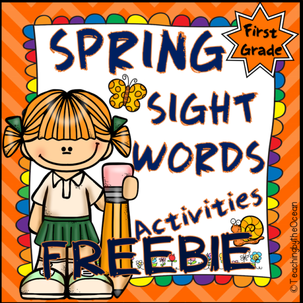 Free First Grade Sight Words Activites Worksheet - Spring Themed | Made ...