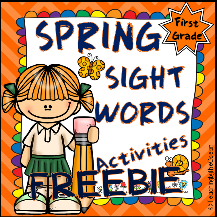 Free First Grade Sight Words Activites Worksheet - Spring Themed | Made ...