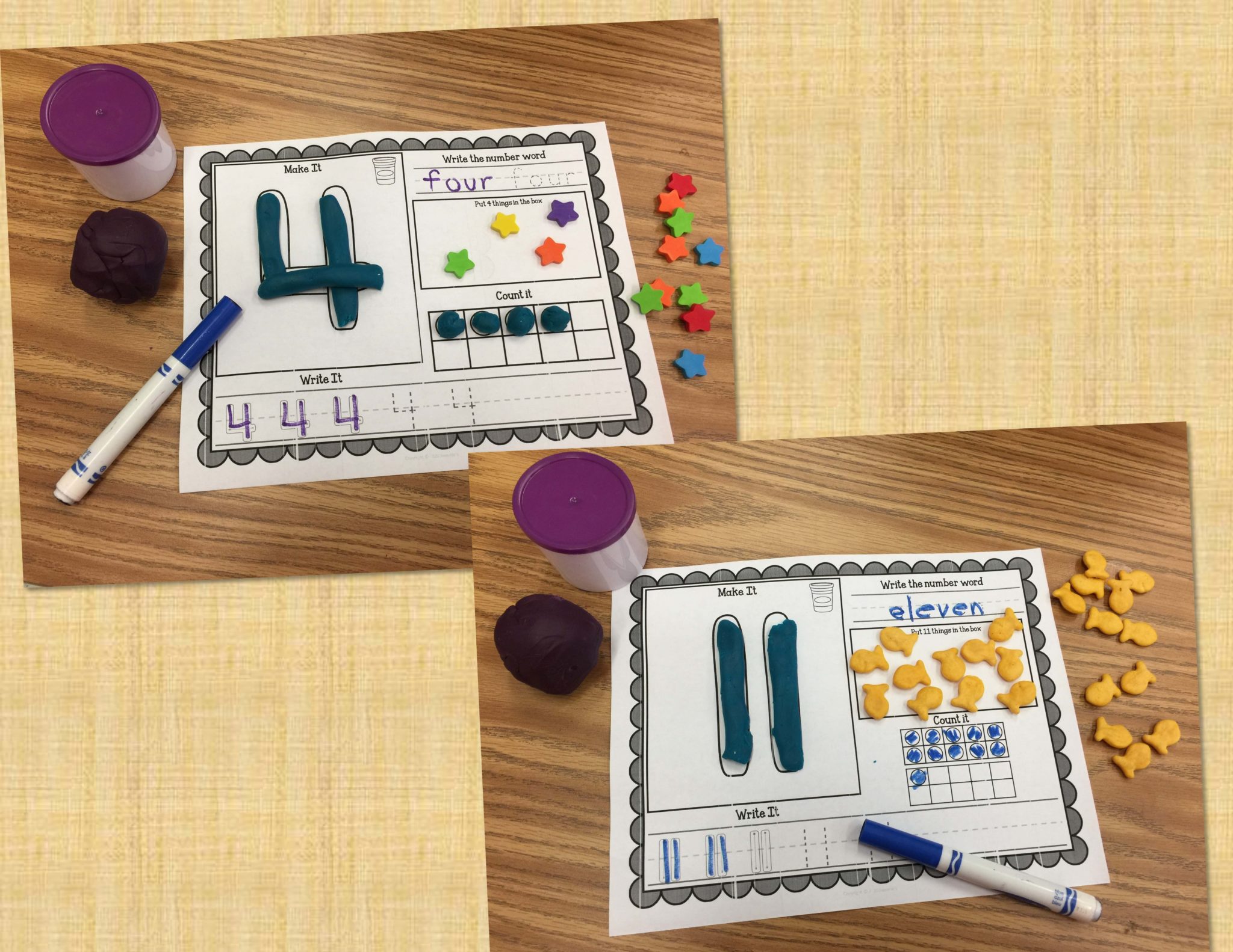 Number Mats 1 To 20 Playdough Made By Teachers