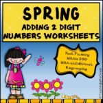 Adding 2 Digit Numbers Worksheets - Spring Themed - Made By Teachers