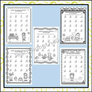 Adding 2 Digit Numbers Worksheets - Summer Themed | Made By Teachers