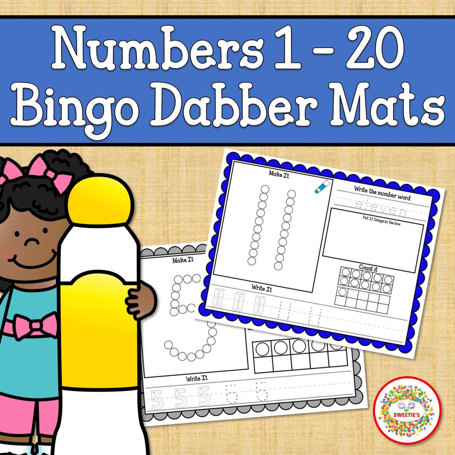 Number Mats 1 to 20 Bingo Dabber | Made By Teachers