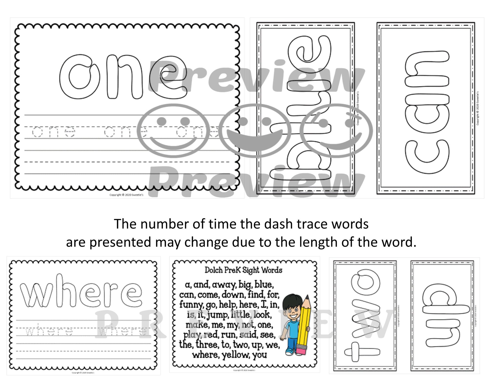 Playdough Sight Word Mats Pre-Primer | Made By Teachers