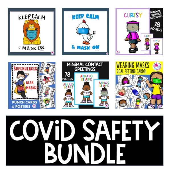 Covid 19 Safety Posters and Punch CardsBUNDLE - Made By Teachers