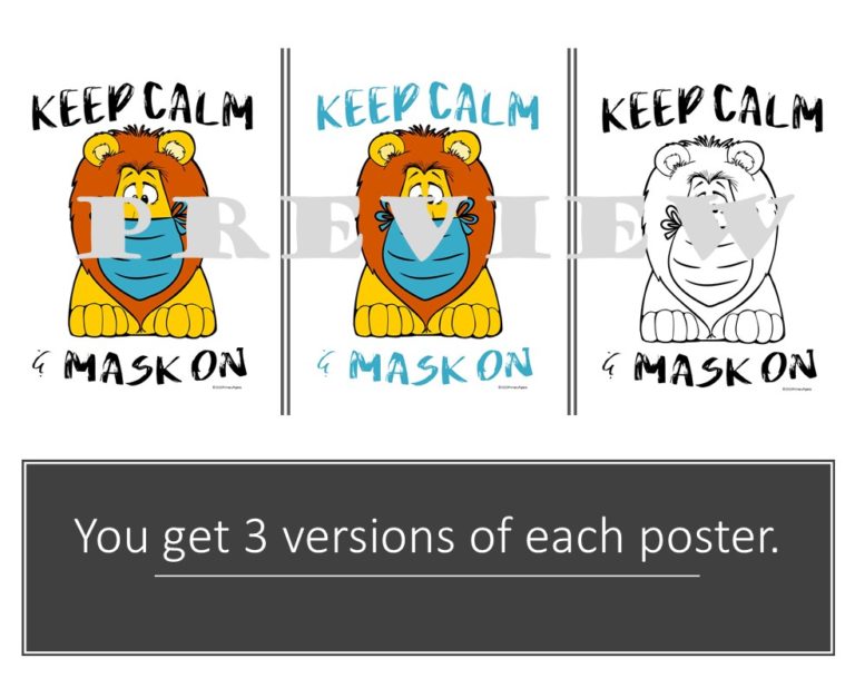 Covid 19 Safety Posters Zoo | Wearing a Mask - Made By Teachers