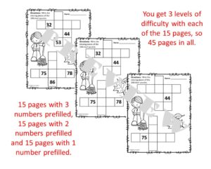 100 Chart Worksheets Fall Theme | 100 Chart Missing Numbers - Made By ...