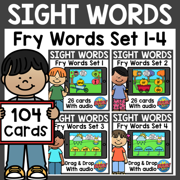 Fry Sight Words Boom Cards Bundle Distance Learning - Made By Teachers