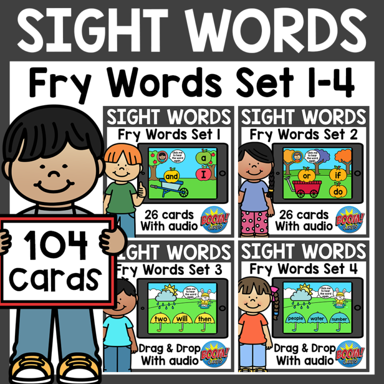 Fry Sight Words Boom Cards Bundle Distance Learning - Made By Teachers