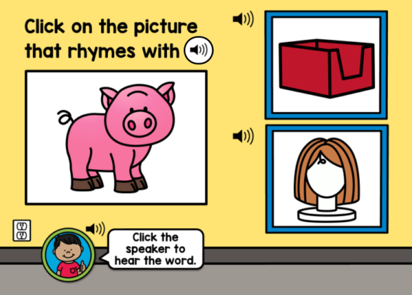 Rhyming Boom Cards Distance Learning - Made By Teachers