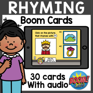 Rhyming Boom Cards Distance Learning - Made By Teachers