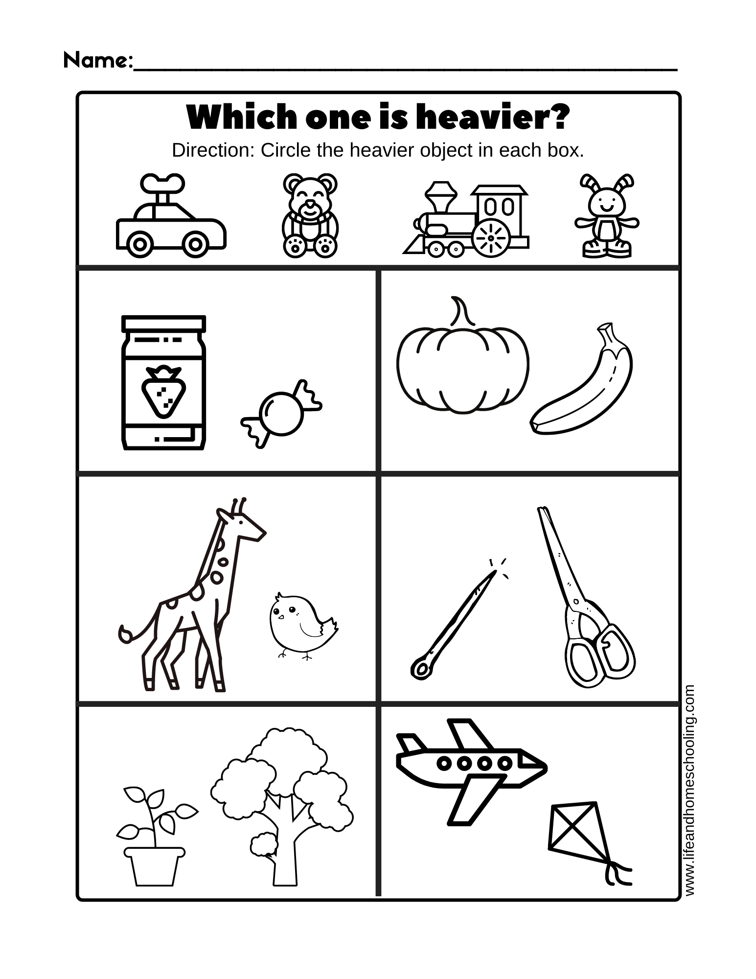 Kindergarten Math Heavy Light Made By Teachers