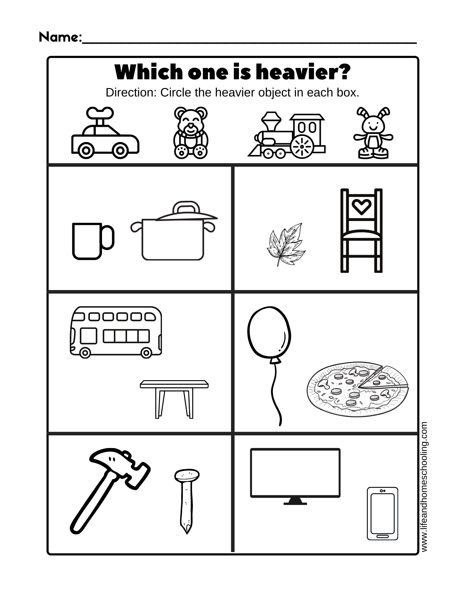 Kindergarten Math Heavy Light Made By Teachers Kindergarten Math Heavy Light Made By Teachers