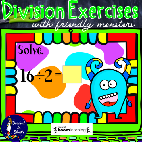 Division Exercises BOOM Cards Distance Learning | Made By Teachers
