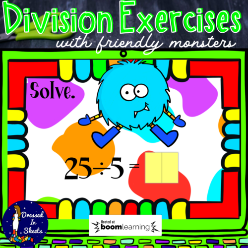 Division Exercises BOOM Cards Distance Learning | Made By Teachers