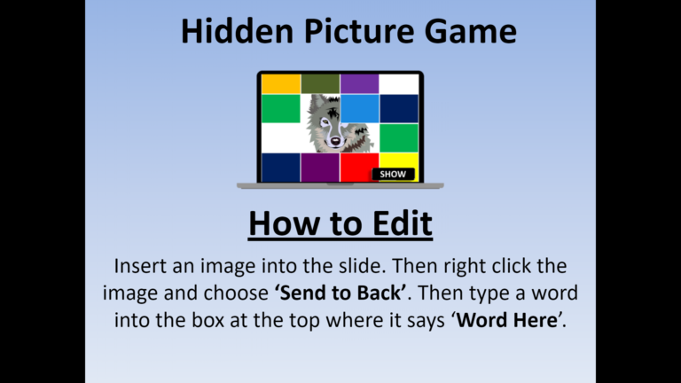 Hidden picture game - Made By Teachers