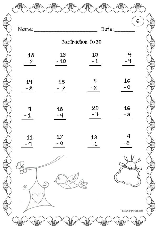 Addition and Subtraction to 20 Fact Fluency - Freebie - Made By Teachers