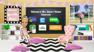 Bitmoji Virtual Classroom - Pink and Gold | Made By Teachers