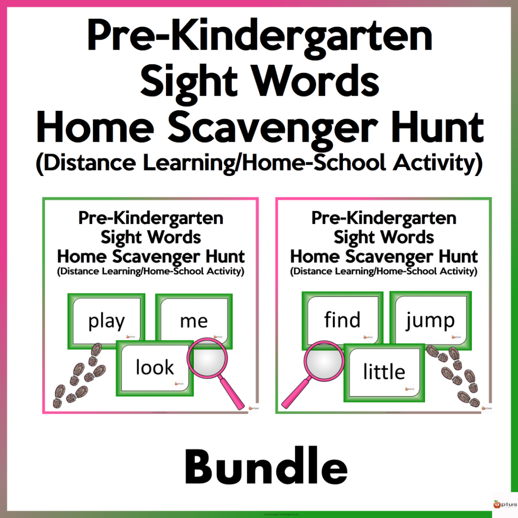 PreKindergarten Sight Words Home Scavenger Hunt | Made By Teachers