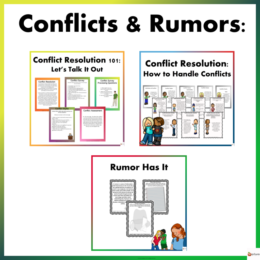 Conflict Resolution, Rumors How To Handle - Made By Teachers