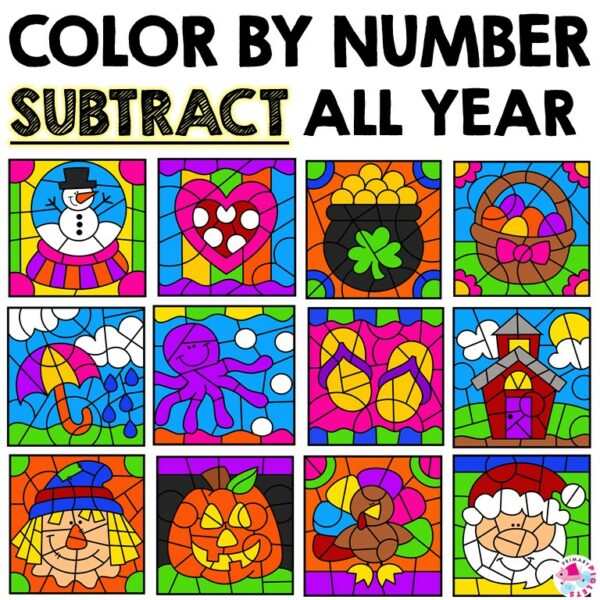 COLOR BY NUMBER SUBTRACTION TO 20 | SUBTRACTION COLOR BY NUMBER | COLOR ...
