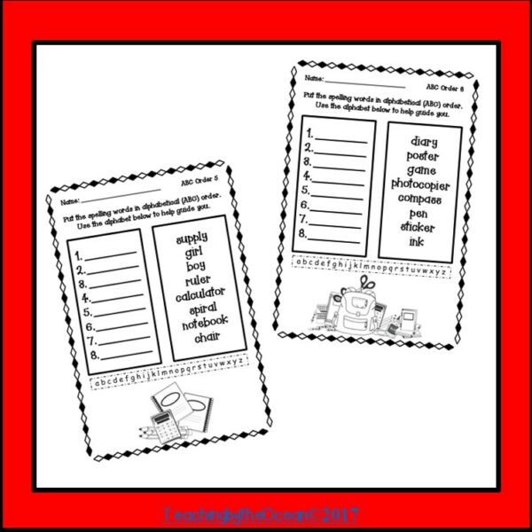 Back to School ABC Order | Made By Teachers