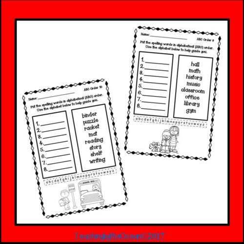 Back to School ABC Order | Made By Teachers