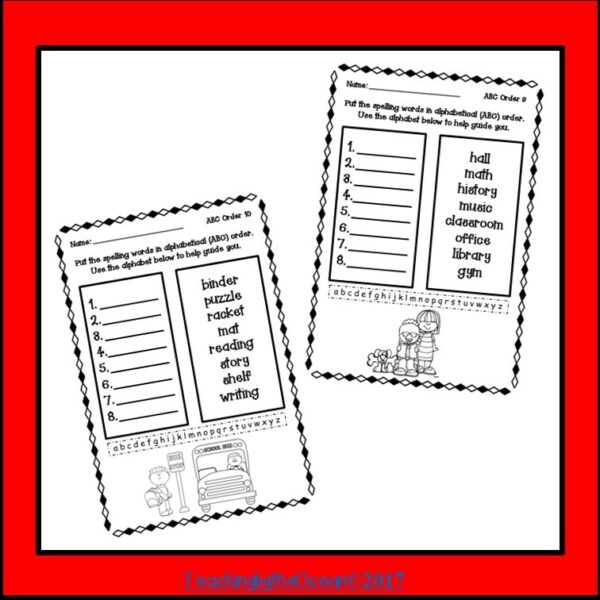 Back to School ABC Order | Made By Teachers