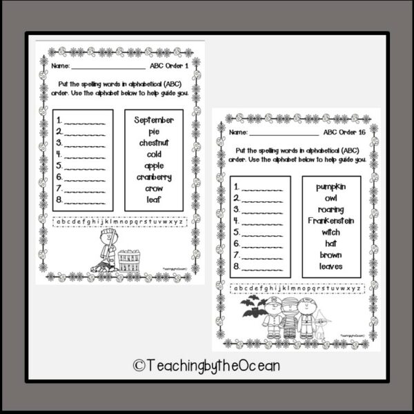 Fall ABC Order - Made By Teachers