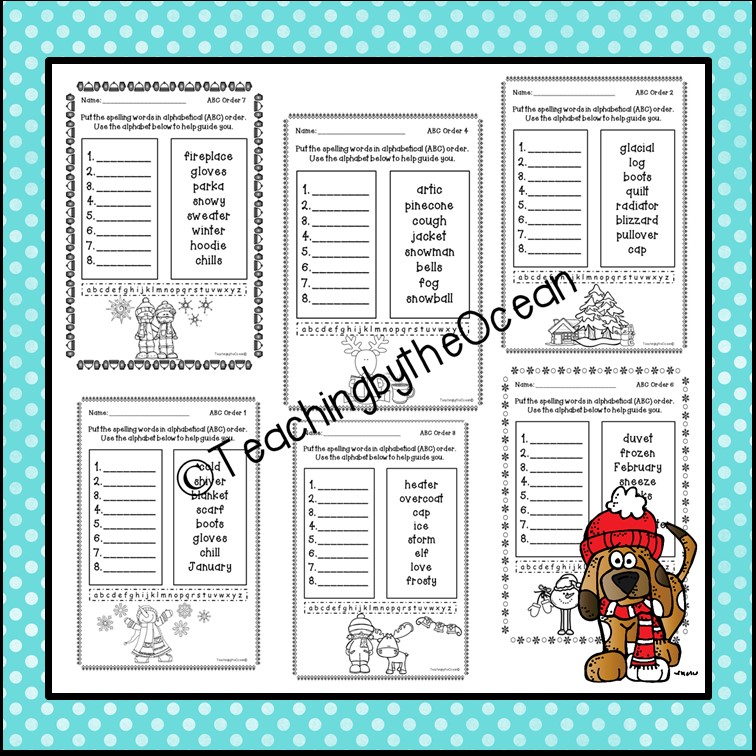 Winter/Christmas ABC Order | Made By Teachers