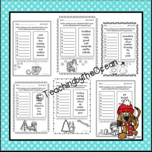 Winter/Christmas ABC Order | Made By Teachers