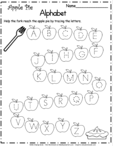 Free Apple Theme Alphabet Letter Tracing - Uppercase - Made By Teachers