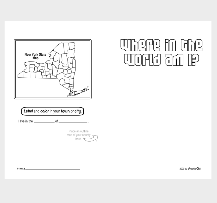 New York State Geography Telescoping Map Workbook | Made By Teachers