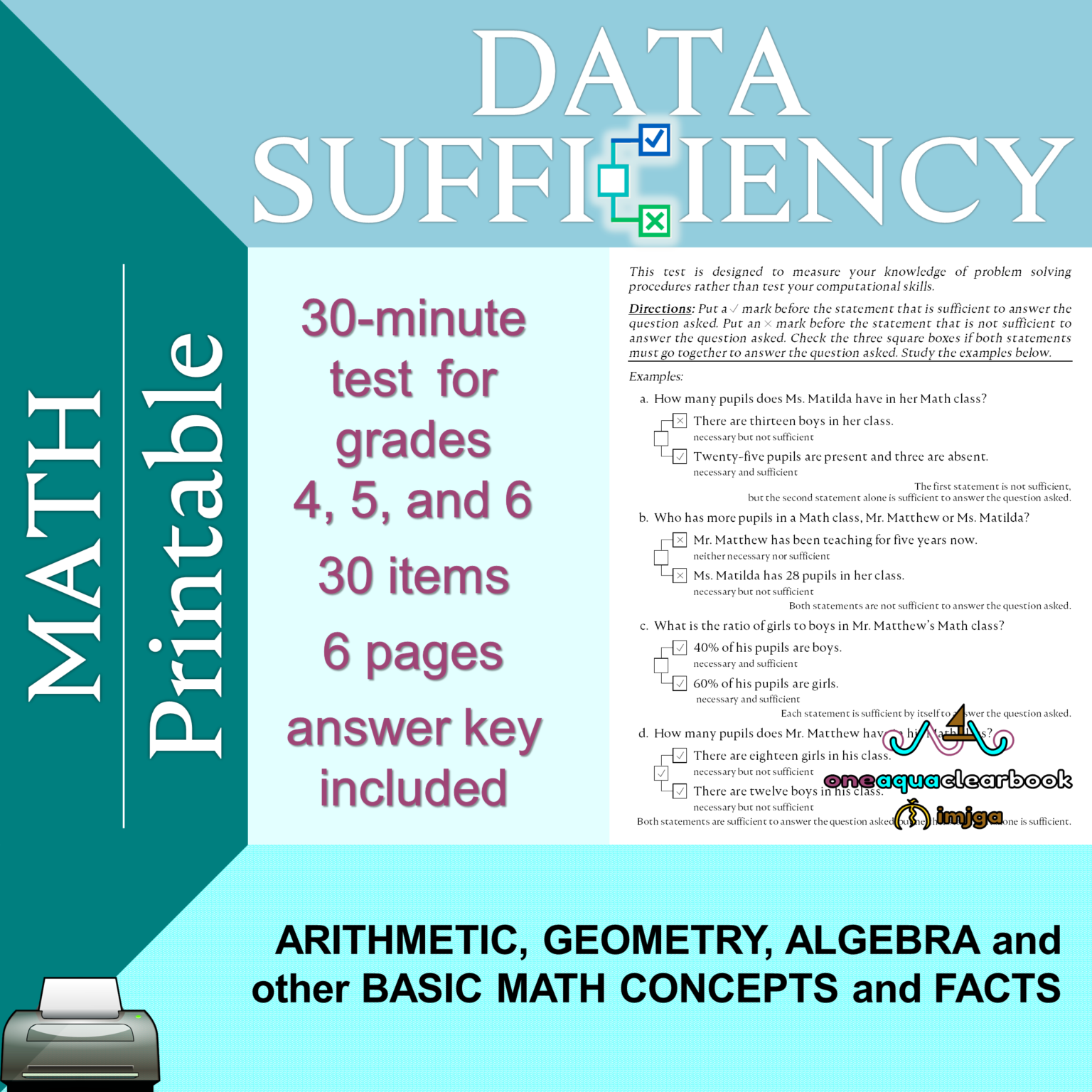 Math Data Sufficiency Test In PDF File Made By Teachers math-data-sufficiency-test-in-pdf-file-made-by-teachers