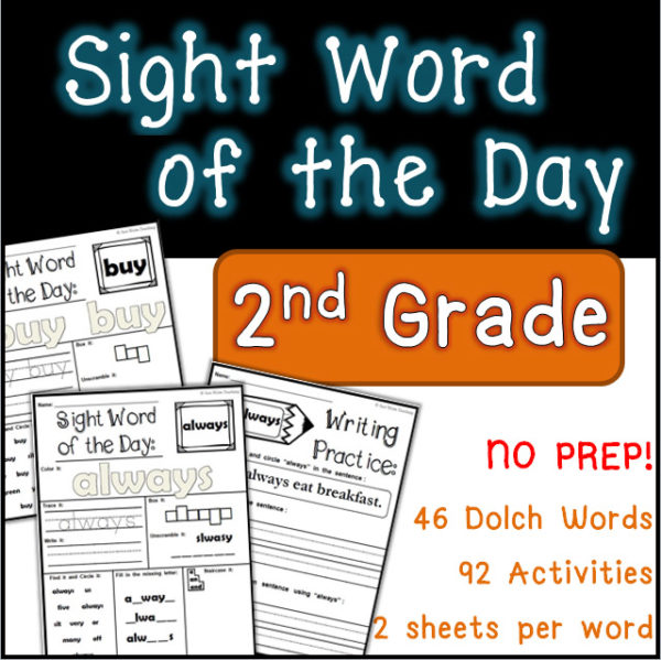 Sight Word of the Day - Dolch Second Grade List | Made By Teachers