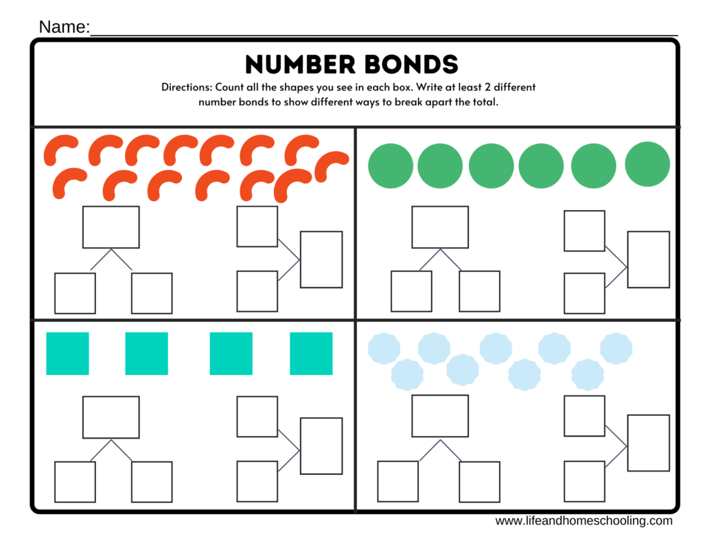 Number Bonds Made By Teachers