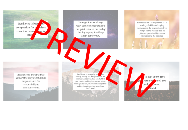 Resilience Note Cards Set 1 - Made By Teachers