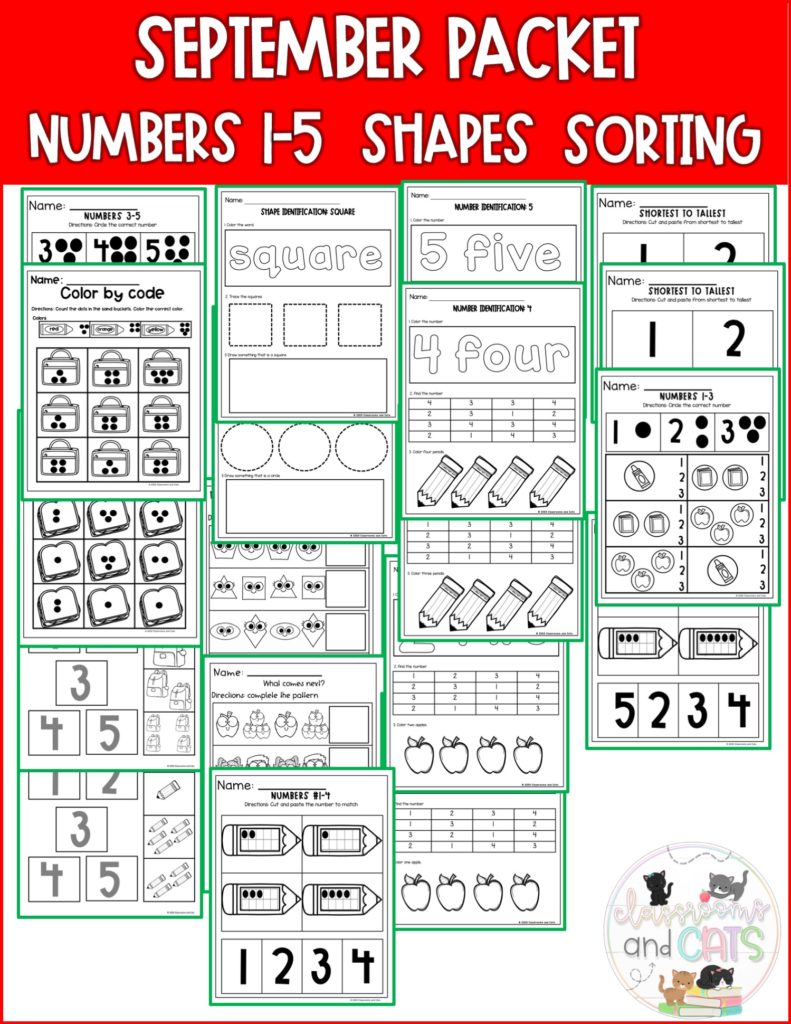 NO PREP Preschool Back to School Packet | Made By Teachers