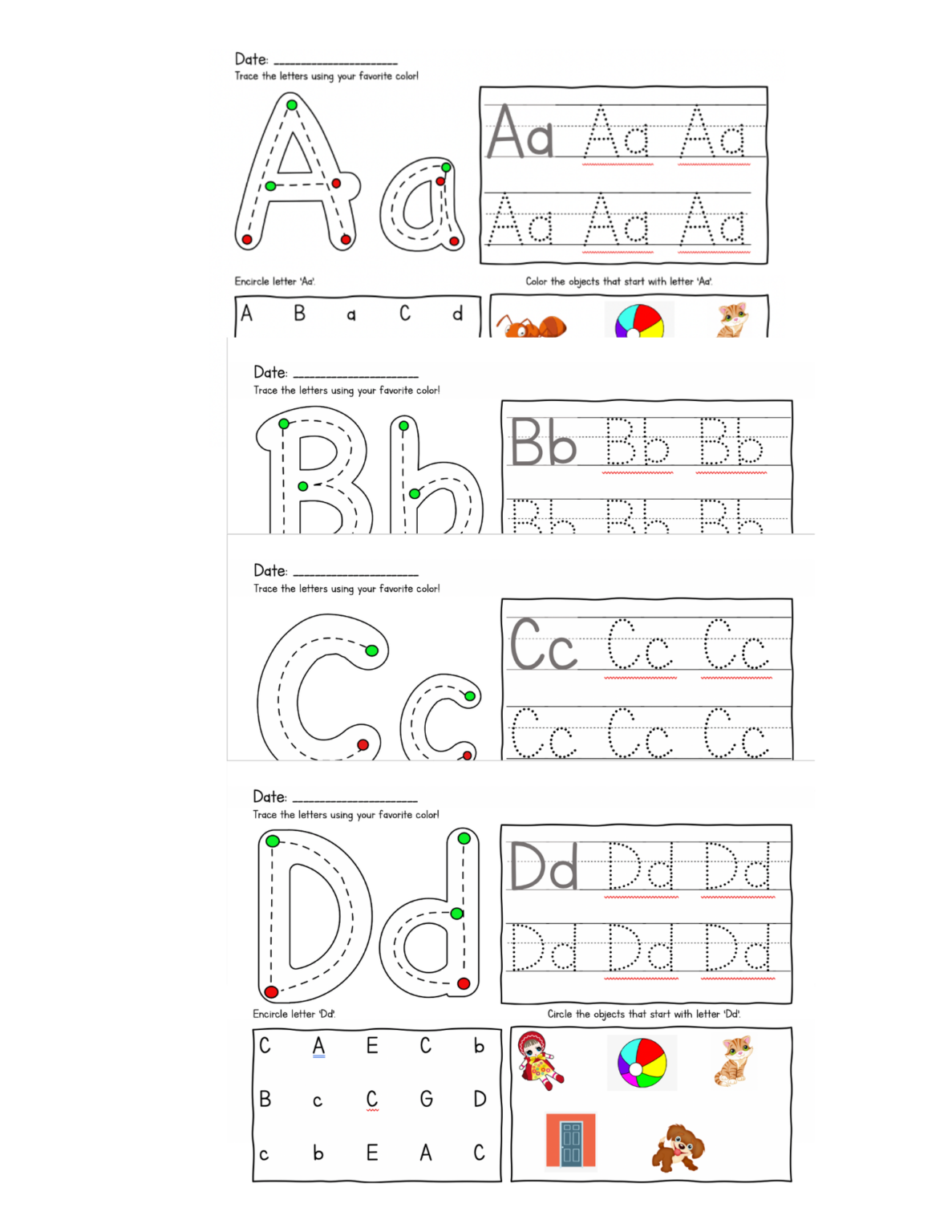 Learn Letters Workbook - Made By Teachers