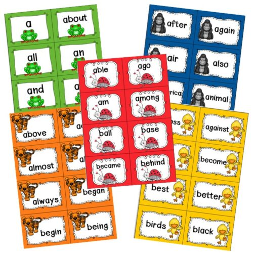 Fry's Sight Words Cards - Animal Themed BUNDLE - Made By Teachers