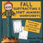 Subtracting 2 Digit Numbers Worksheets – Fall Themed - Made By Teachers