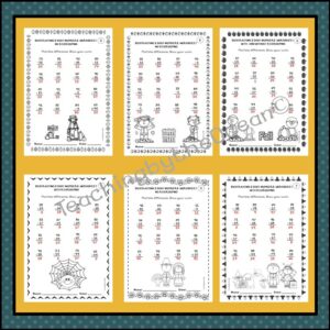 Subtracting 2 Digit Numbers Worksheets – Fall Themed - Made By Teachers