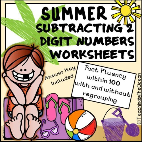 Subtracting 2 Digit Numbers Worksheets – Summer Themed - Made By Teachers