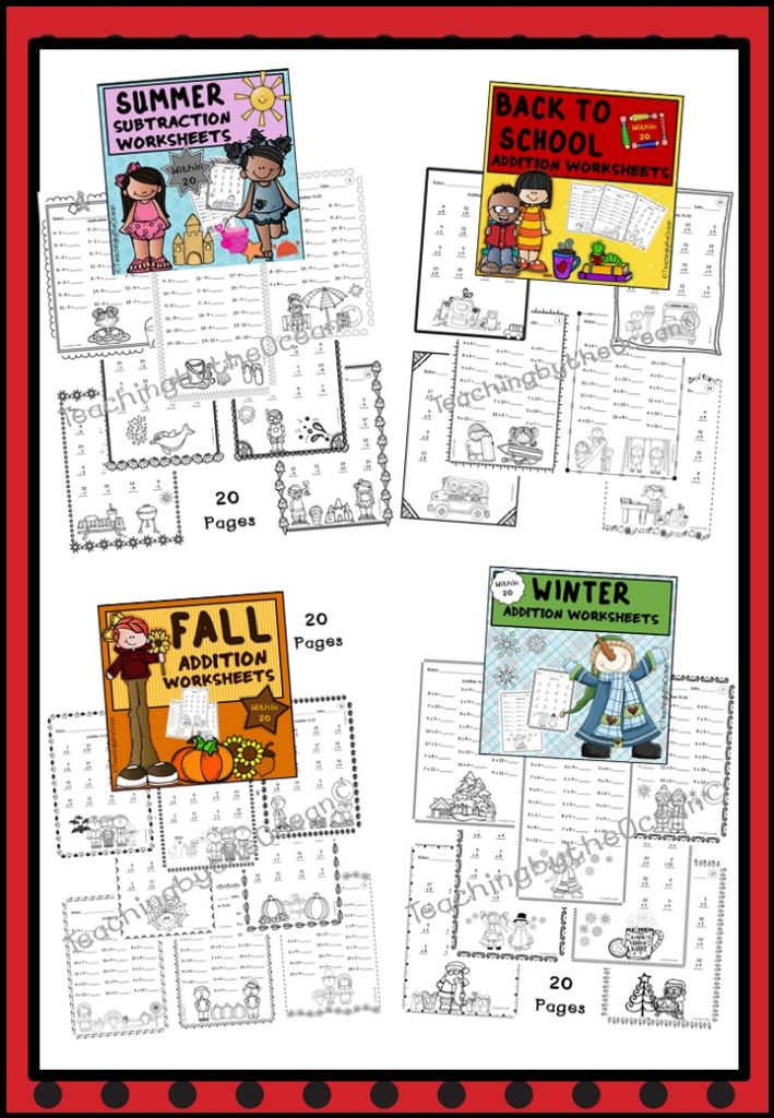 Addition Subtraction Fact Fluency-All Year Bundle - Made By Teachers