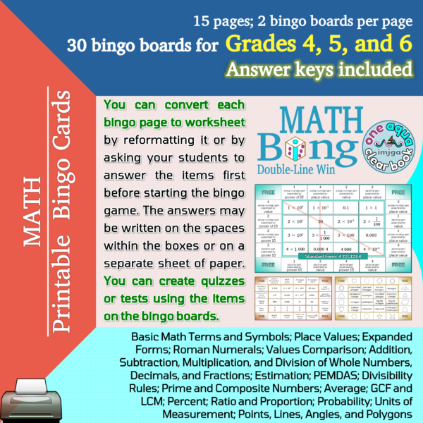 Elementary Math Bingo Games for Grades 2—6 | Made By Teachers