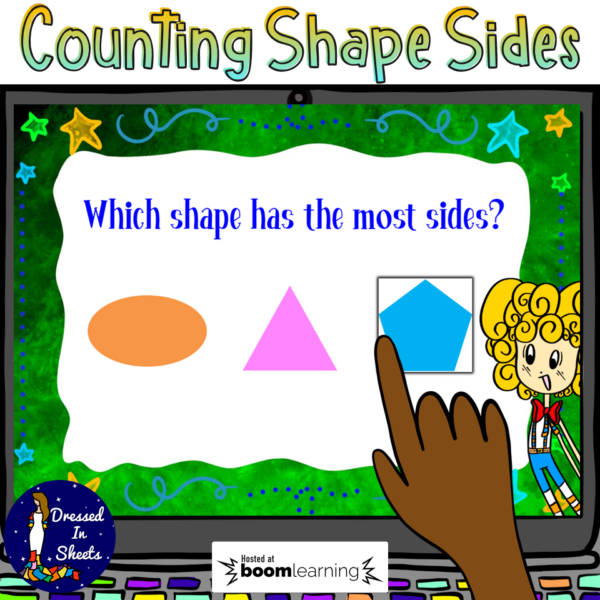 Identifying and Counting Shape Sides BOOM Cards | Distance Learning ...