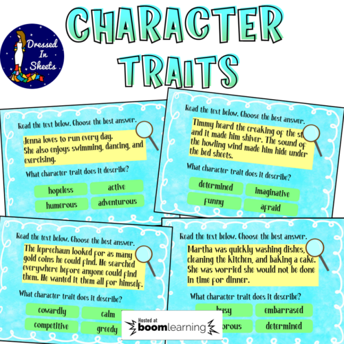 Identifying Character Traits | BOOM Cards | Distance Learning | Made By ...